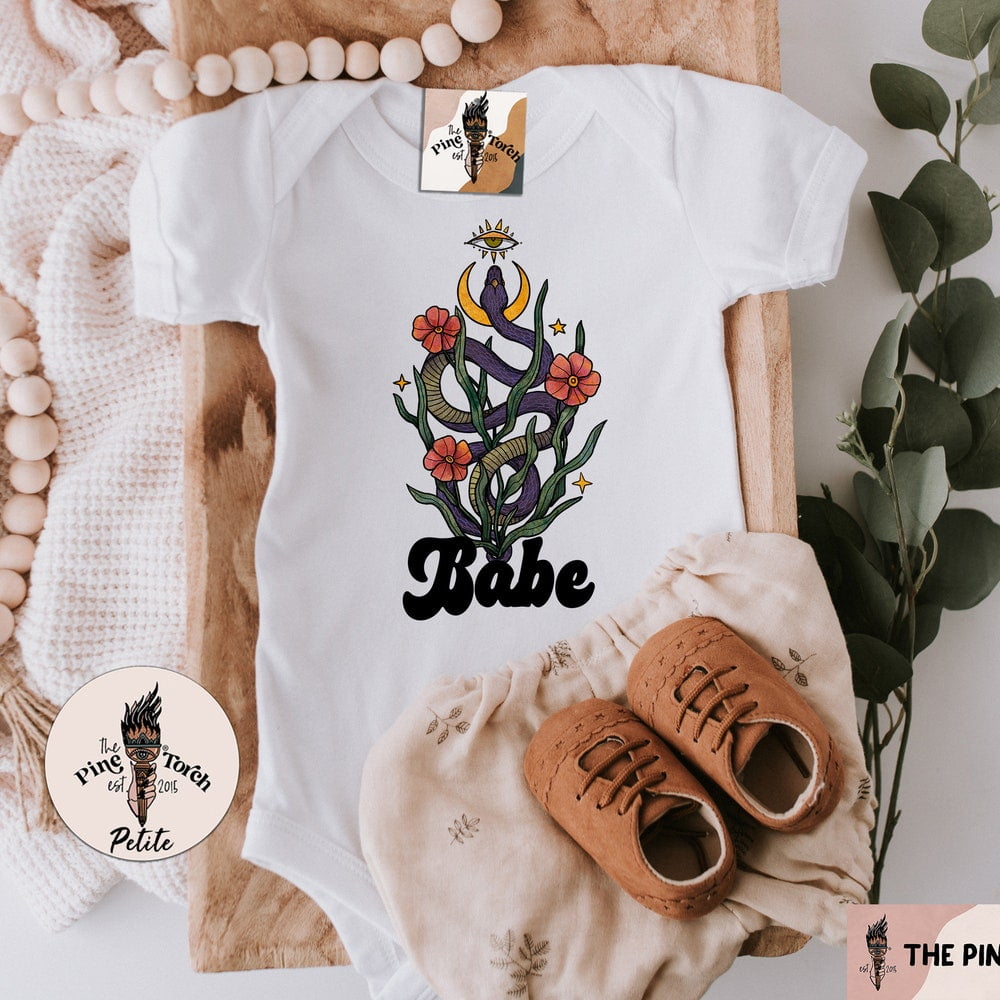 Baby Bodysuit BELLA CANVAS Babe Witchy Snake Bodysuit, Mystical Snake ...