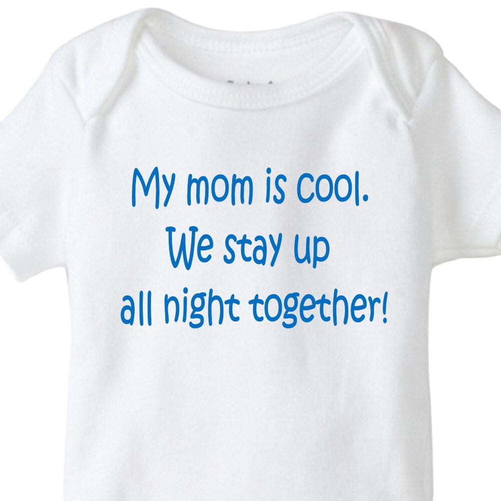 Baby Bodysuit BELLA CANVAS Baby Has Cool Mom Onesie /My Mom Is Cool We ...