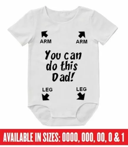 Baby Bodysuit BELLA CANVAS Baby Romper You Can Do It Dad Bodysuit Funny ...