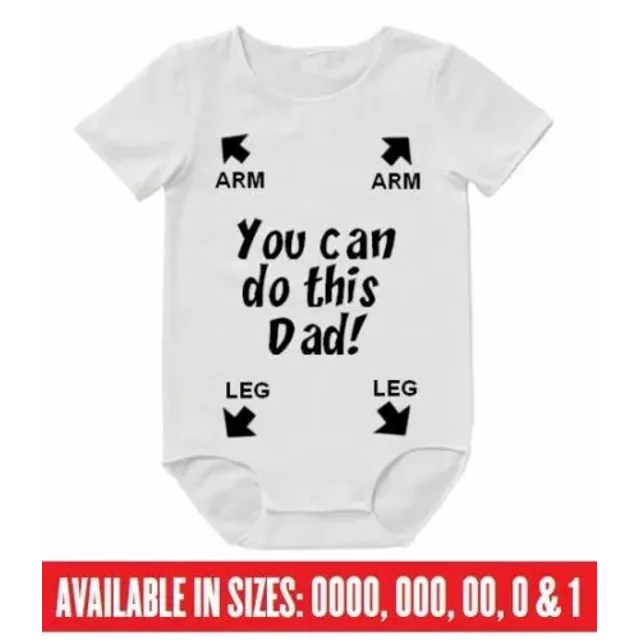 Baby Bodysuit BELLA CANVAS Baby Romper You Can Do It Dad Bodysuit Funny Gift Mum Announcement ...