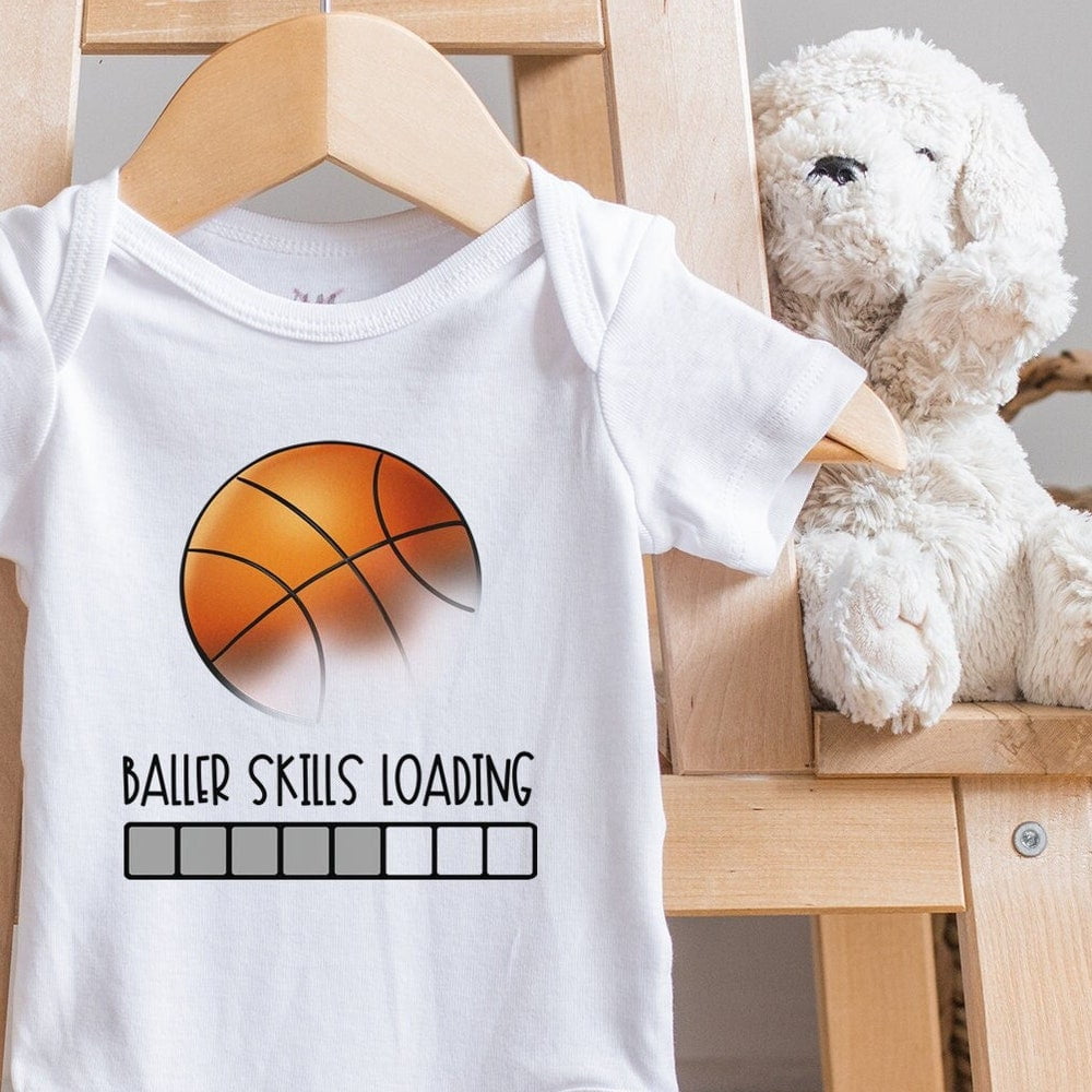 Baby Bodysuit BELLA CANVAS Baller Skills Loading Baby Onesie ...