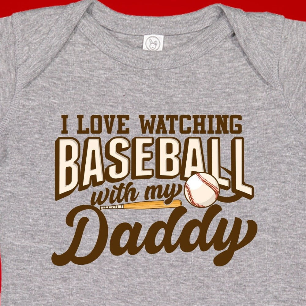 Baby Bodysuit BELLA CANVAS Baseball Daddy Baby Bodysuit, I Love ...