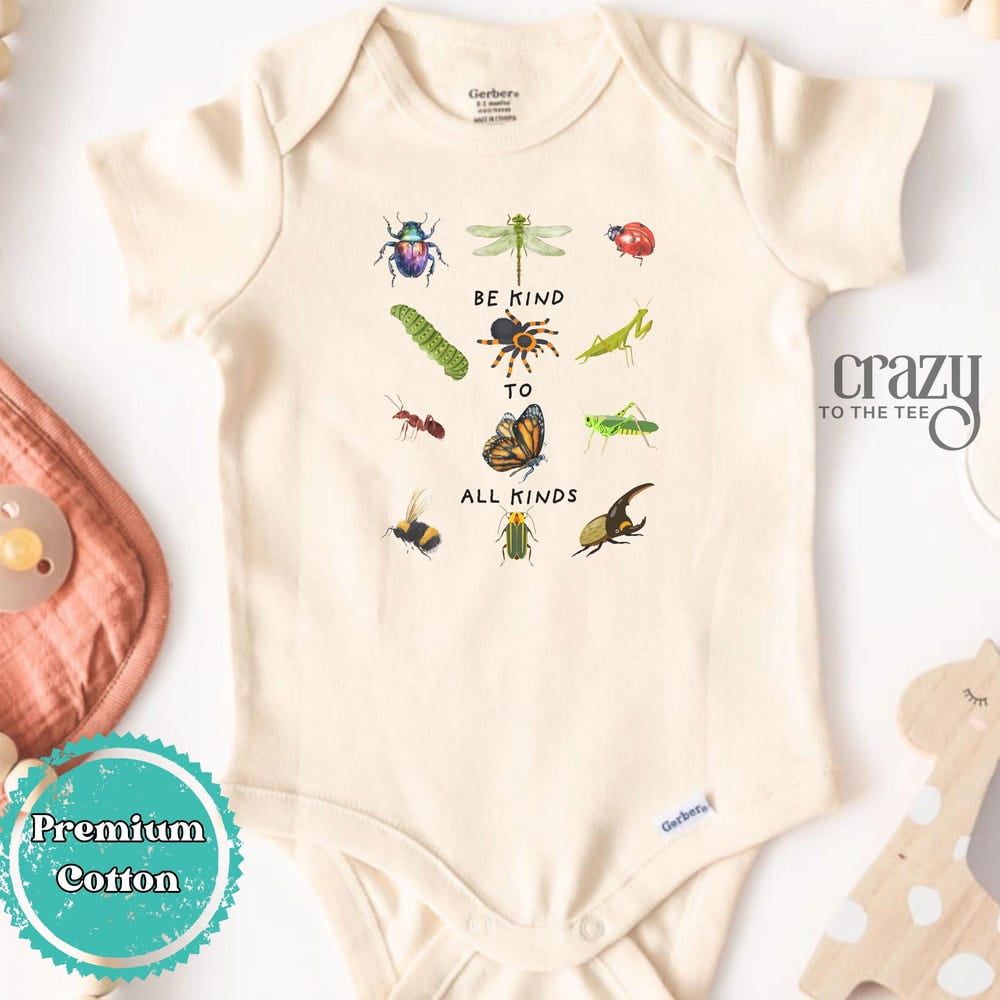 Baby Bodysuit BELLA CANVAS Be Kind To All Kinds Bug Baby Onesie, Cute ...