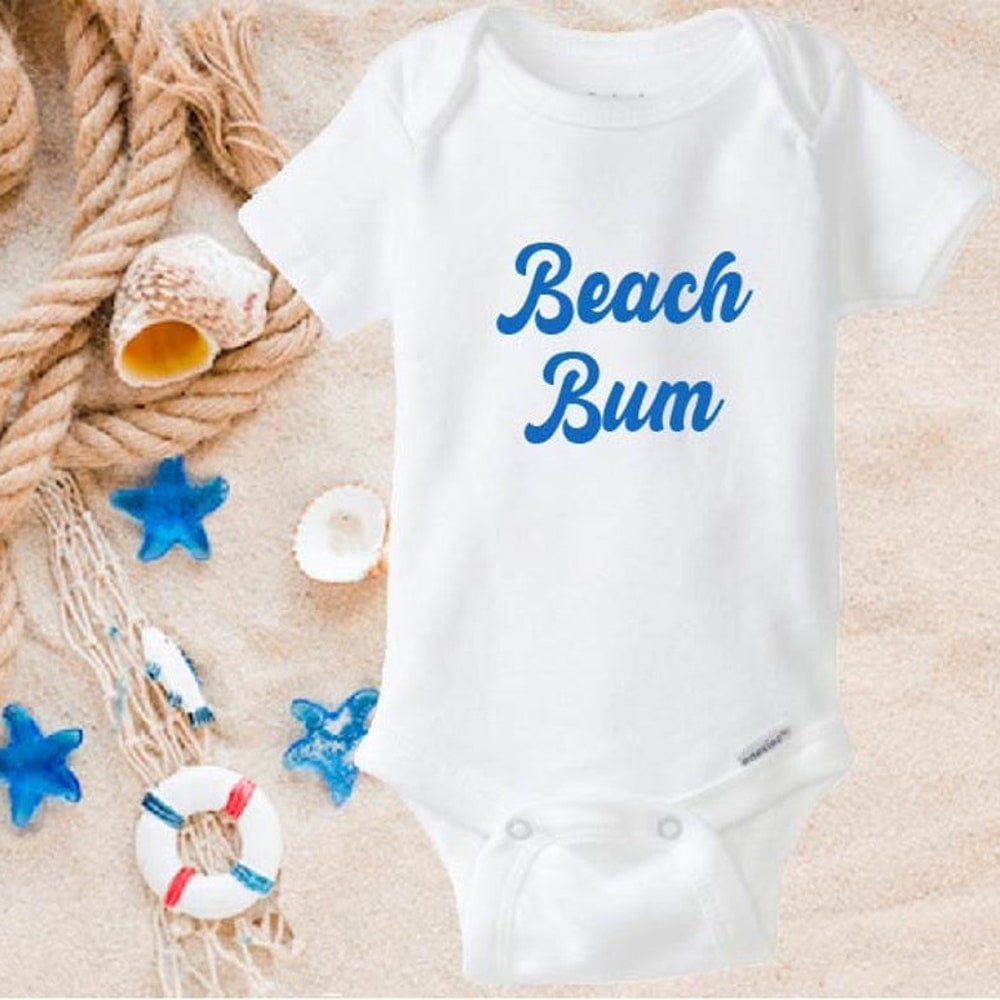 Baby Bodysuit BELLA CANVAS Beach Bum Baby Onesie, Beach Onesie, Baby ...