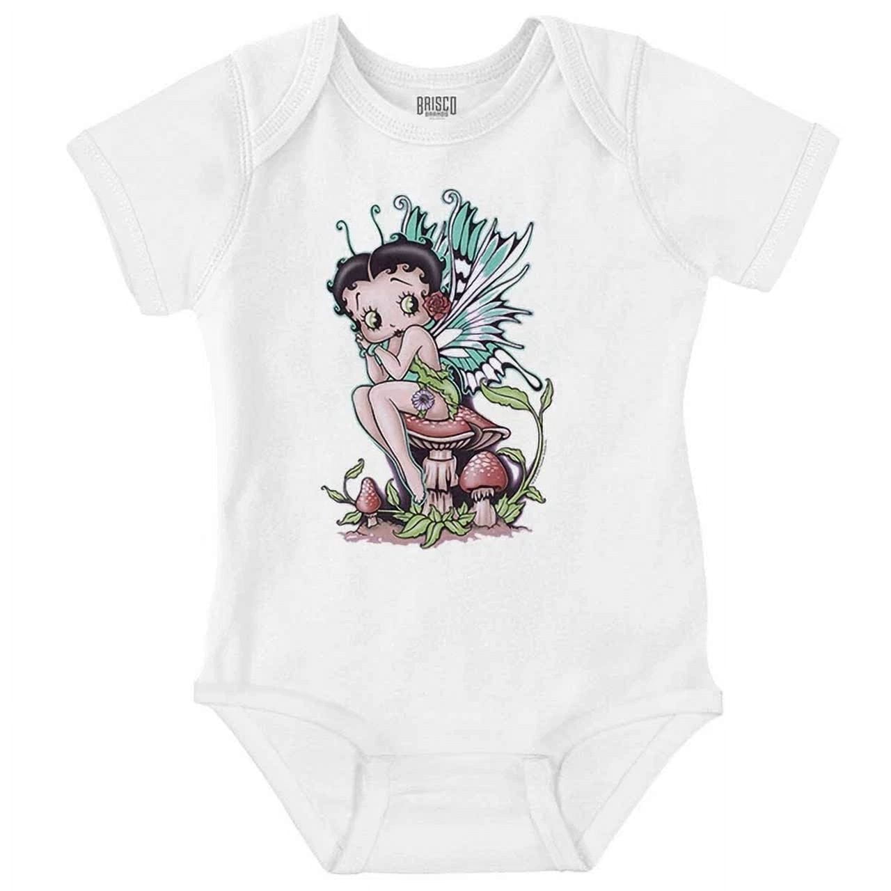 Baby Bodysuit BELLA CANVAS Betty Boop Enchanted Mushroom Fairy Cartoon ...
