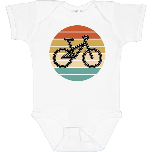 Baby Bodysuit BELLA CANVAS Bicycle Vintage Cyclist Sunset Baby Bodysuit Bike Retro Silhouette ...