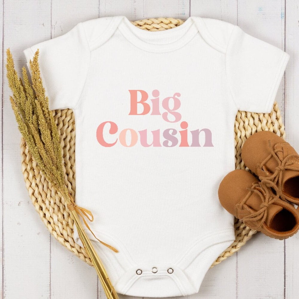 Baby Bodysuit BELLA CANVAS Big Cousin Announcement Onesie, Big Cousin Bodysuit, Big Cousin To Be ...