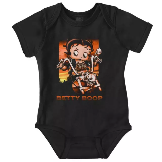 Baby Bodysuit BELLA CANVAS Biker Betty Boop Vintage Motorcycle Cartoon ...