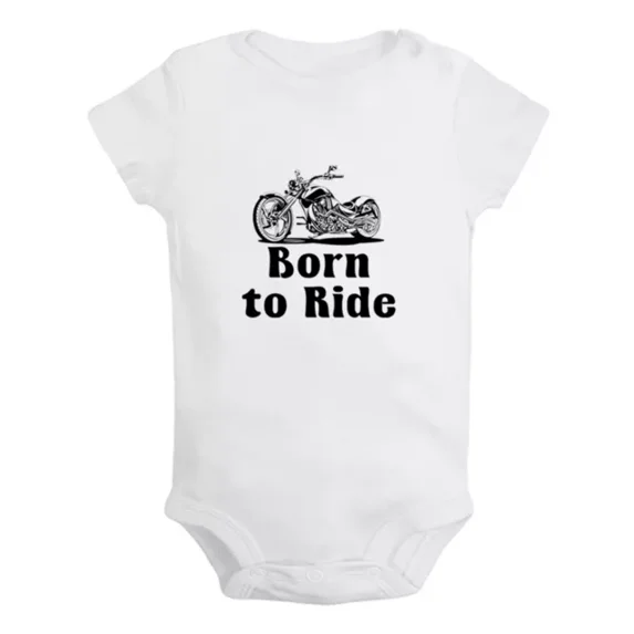 Baby Bodysuit BELLA CANVAS Born To Ride Funny Romper Baby Bodysuits ...