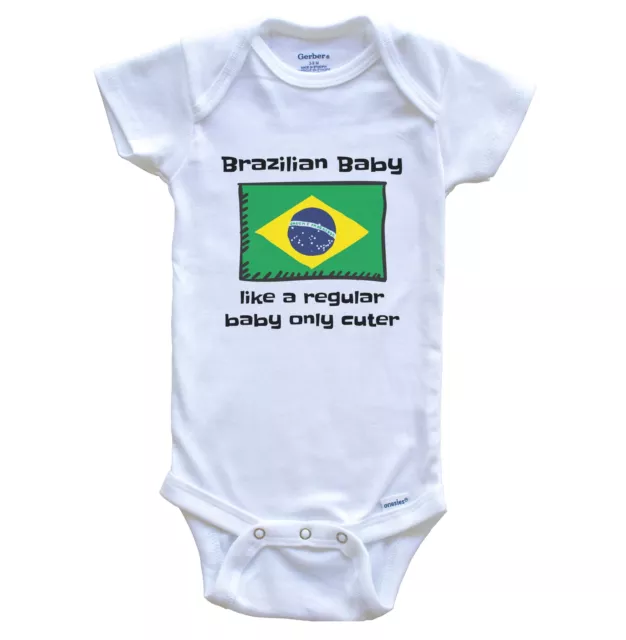 Baby Bodysuit BELLA CANVAS Brazilian Baby Like A Regular Baby Only ...
