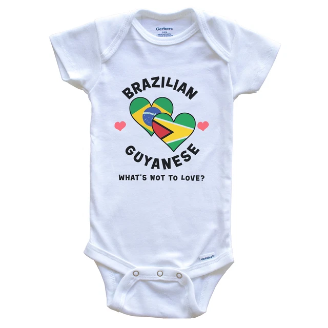 Baby Bodysuit BELLA CANVAS Brazilian Guyanese What'S Not To Love Heart ...