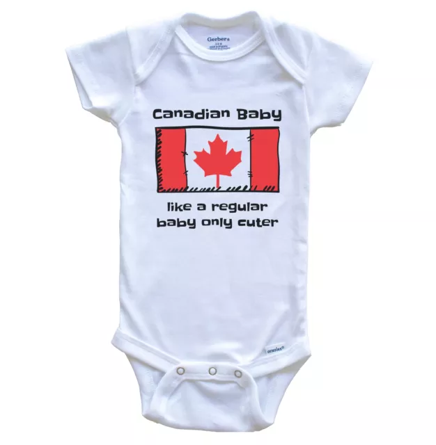 Baby Bodysuit BELLA CANVAS Canadian Baby Like A Regular Baby Only Cuter ...