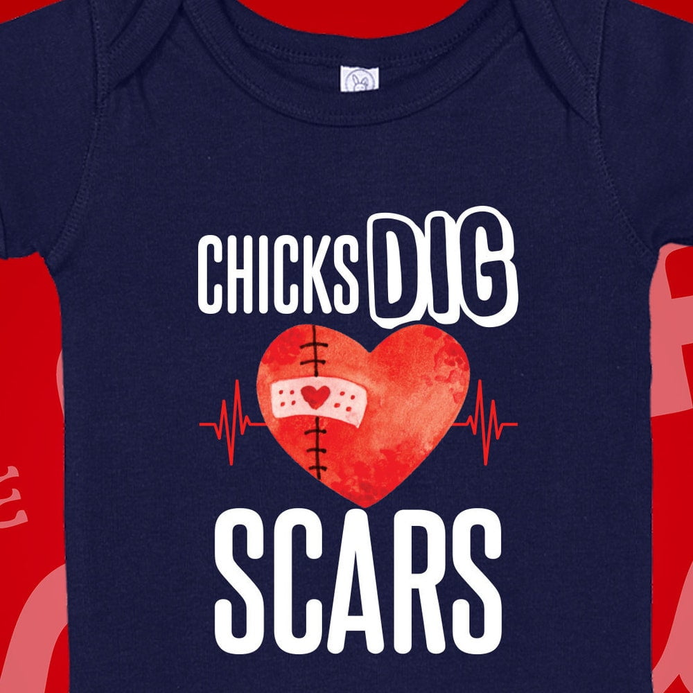 Baby Bodysuit BELLA CANVAS Chd Baby Bodysuit Chicks Dig Scars Infant ...