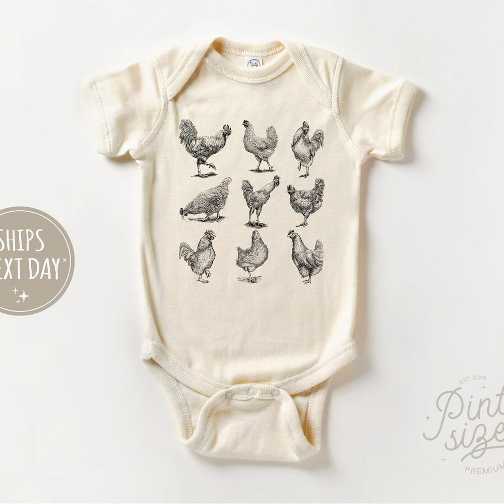 Baby Bodysuit BELLA CANVAS Chicken Breeds Country Baby Onesie - Farm ...