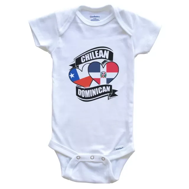 Baby Bodysuit BELLA CANVAS Chilean Dominican Hearts Chile Dominican ...