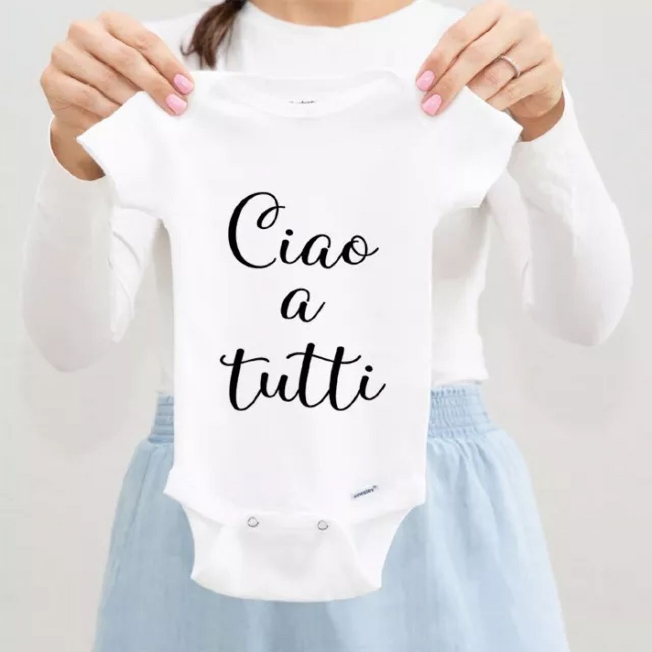 Baby Bodysuit BELLA CANVAS Ciao A Tutti [Means Hello Everyone] Italian ...