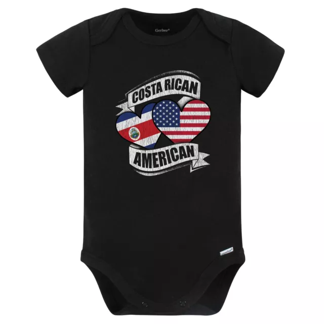 Baby Bodysuit BELLA CANVAS Costa Rican American Hearts Usa Costa Rica ...