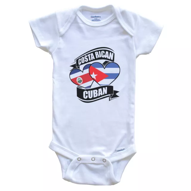 Baby Bodysuit BELLA CANVAS Costa Rican Cuban Hearts Costa Rica Cuba ...