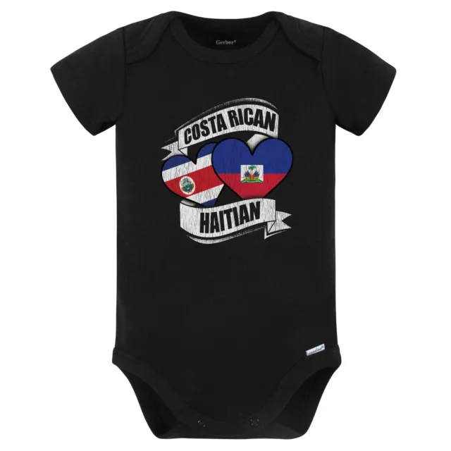 Baby Bodysuit BELLA CANVAS Costa Rican Haitian Hearts Costa Rica Haiti ...