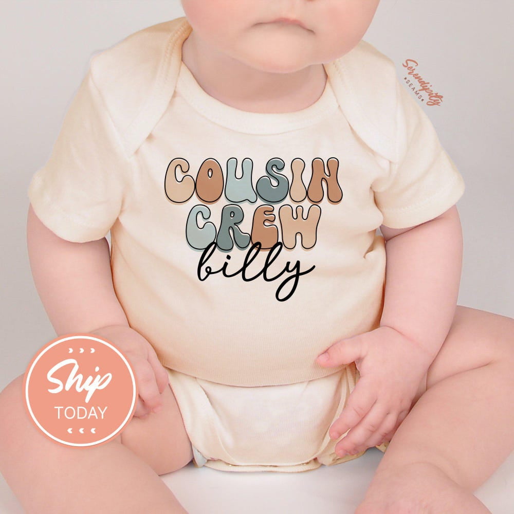 Baby Bodysuit BELLA CANVAS Cousin Crew Onesie Baby Outfit, Cute Baby ...