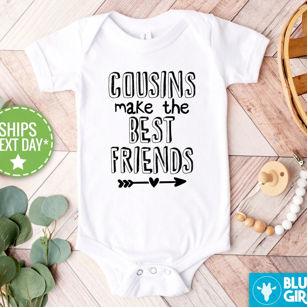 Baby Bodysuit BELLA CANVAS Cousins Make The Best Friends Onesie, Pregnancy Announcement Bodysuit ...
