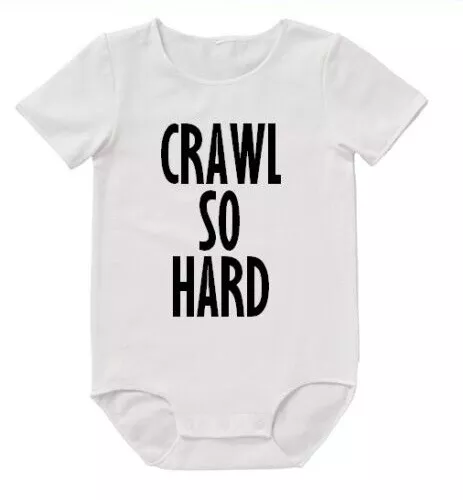 Baby Bodysuit BELLA CANVAS Crawl So Hard Funny Bodysuit Baby Romper ...