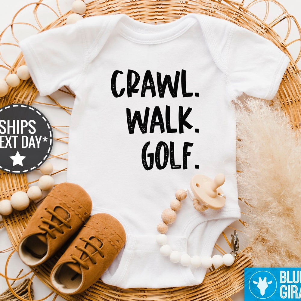 Baby Bodysuit BELLA CANVAS Crawl Walk Golf Baby Onesie, Crawl, Walk ...