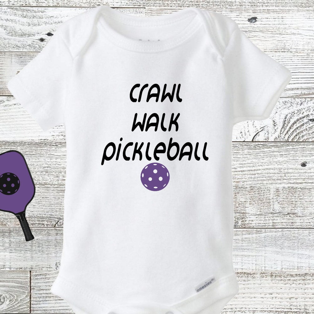 Baby Bodysuit BELLA CANVAS Crawl Walk Pickleball Baby Onesie, Baby ...
