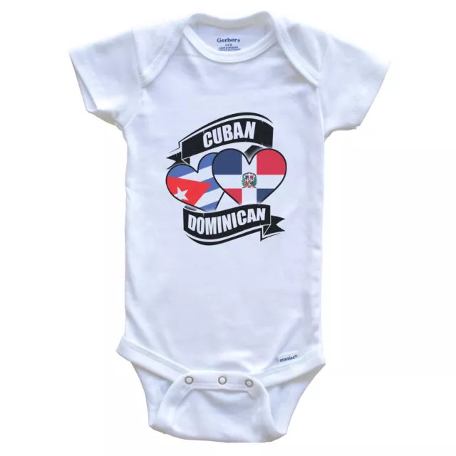 Baby Bodysuit BELLA CANVAS Cuban Dominican Hearts Cuba Dominican ...