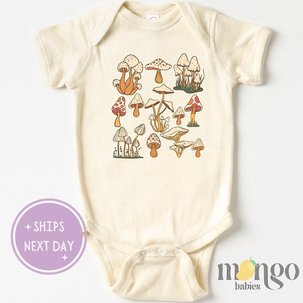 Baby Bodysuit BELLA CANVAS Cute Baby Onesies Cute Mushroom Kid T-Shirt ...