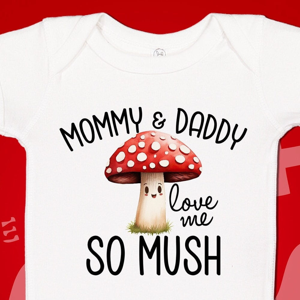 Baby Bodysuit BELLA CANVAS Cute Mushroom Baby Bodysuit, My Mommy ...