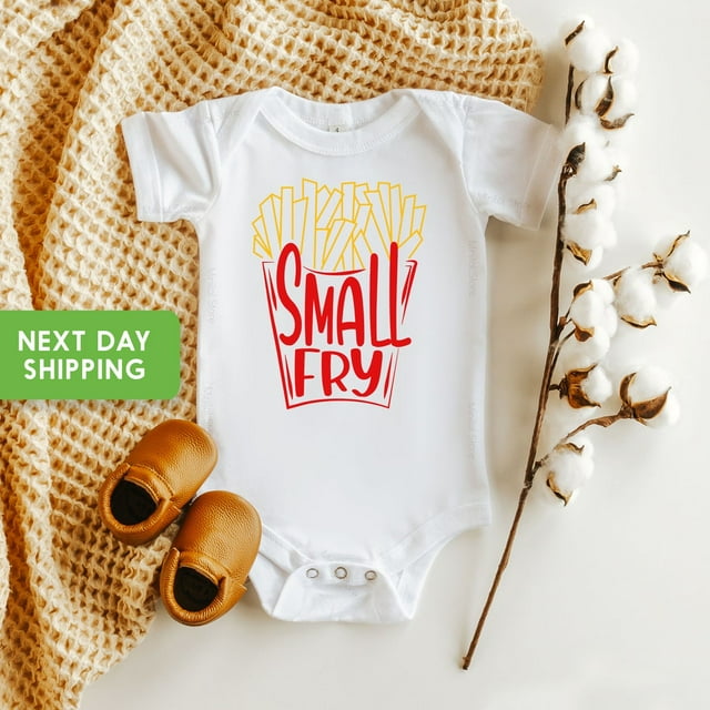 Baby Bodysuit BELLA CANVAS Cute "Small Fry" Baby Onesie Funny Baby Onesie Hipster Baby Onesie ...