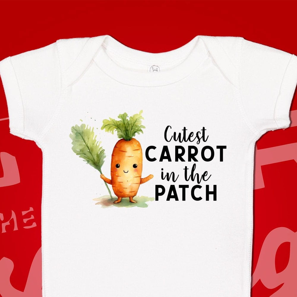 Baby Bodysuit BELLA CANVAS Cutest Carrot In The Patch Baby Bodysuit ...