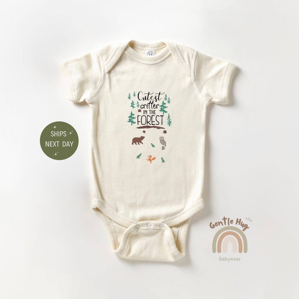 Baby Bodysuit BELLA CANVAS Cutest Critter In The Forest Onesie ...