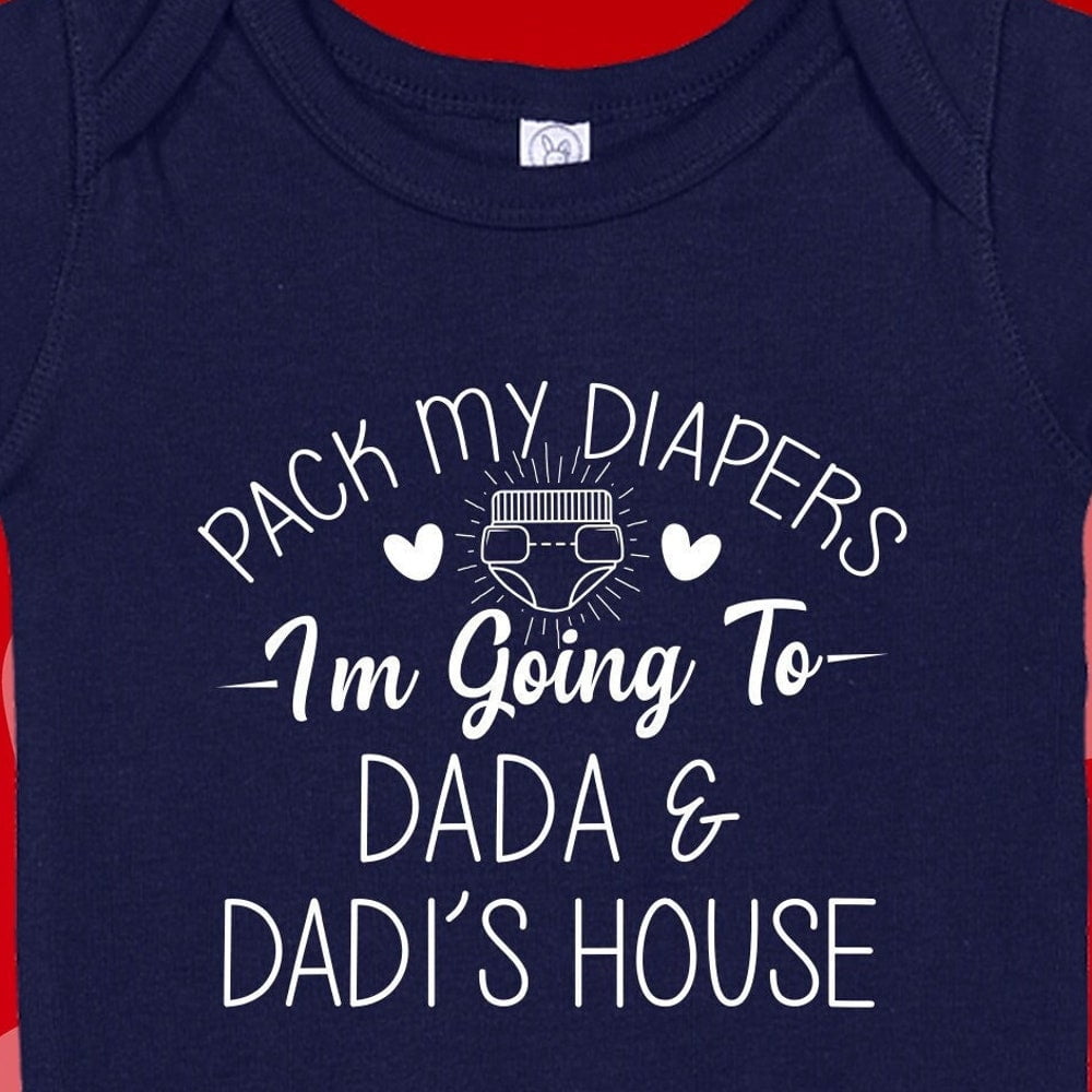 Baby Bodysuit BELLA CANVAS Dada And Dadi Gift Baby Bodysuit Creeper ...