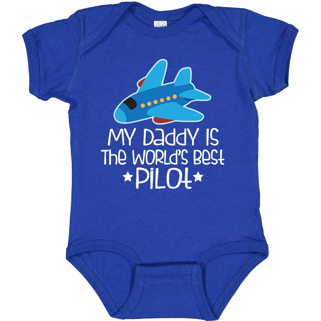 Baby Bodysuit BELLA CANVAS Daddy Is Worlds Best Pilot Airplane Childs ...