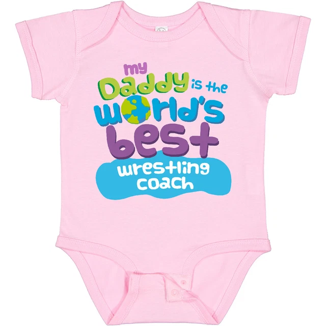 Baby Bodysuit BELLA CANVAS Daddy Is Worlds Best Wrestling Coach Baby Bodysuit Childs Kids Coachs ...