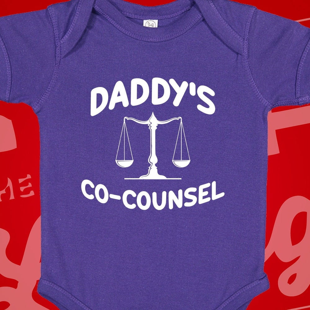 Baby Bodysuit BELLA CANVAS Daddy'S Co-Counsel Lawyer Baby Bodysuit ...