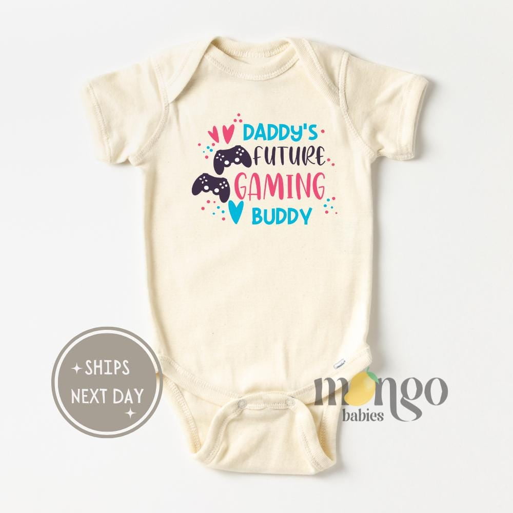 Baby Bodysuit BELLA CANVAS Daddy'S Future Gaming Buddy Onesiessâ® Funny ...
