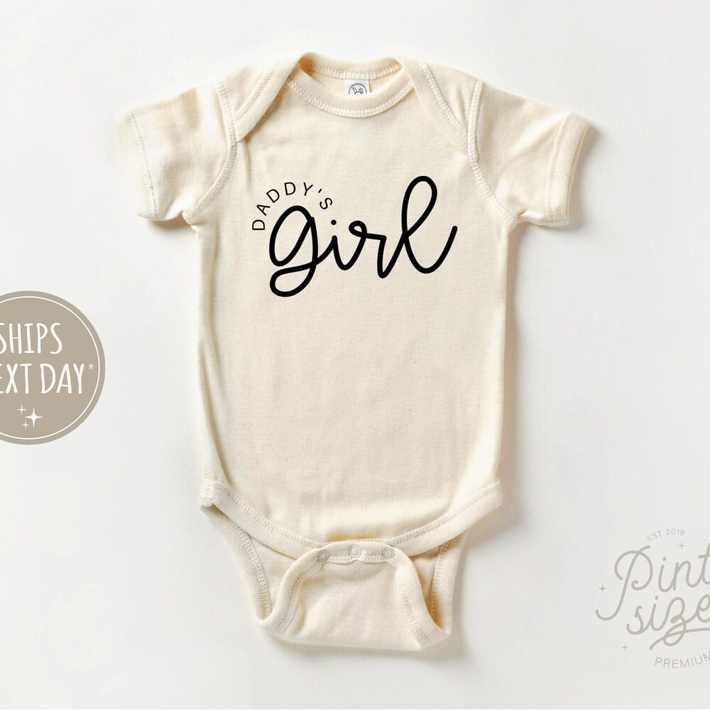 Baby Bodysuit BELLA CANVAS Daddy'S Girl Baby Onesie - Minimalist Girls ...