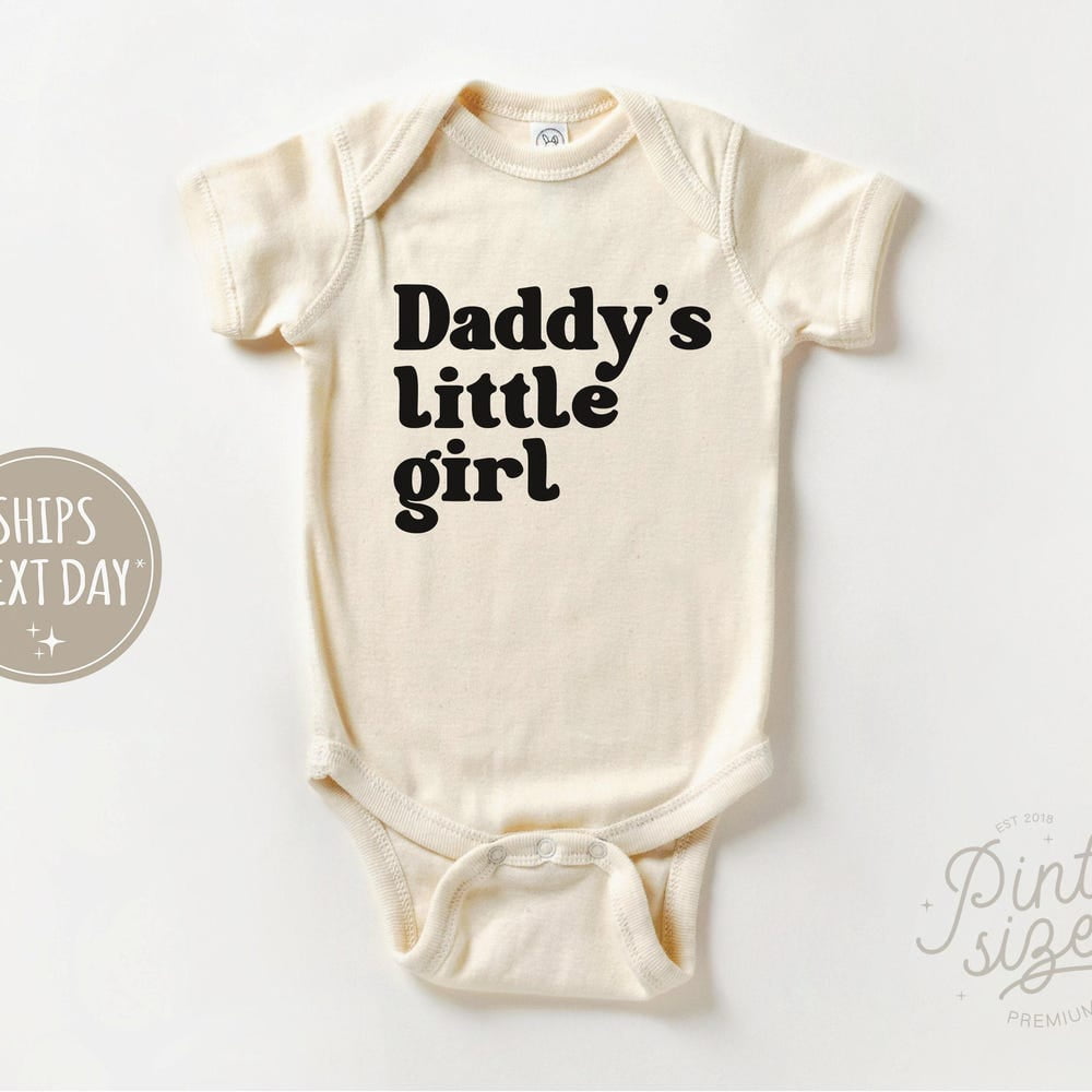 Baby Bodysuit BELLA CANVAS Daddy'S Little Girl Onesie - Girls Father'S Day Bodysuit - Retro ...