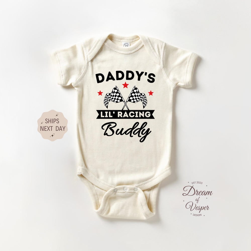 Baby Bodysuit BELLA CANVAS Daddy'S Little Racing Buddy Baby Onesie ...