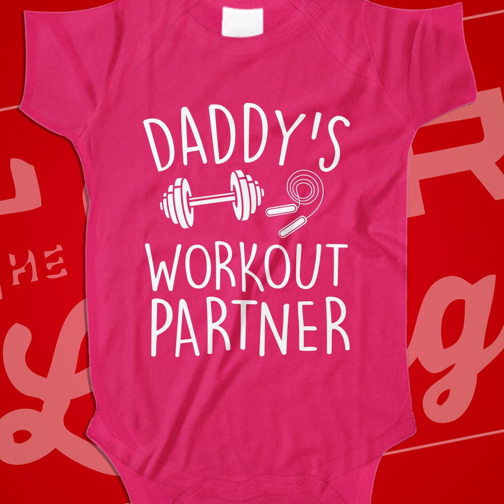 Baby Bodysuit BELLA CANVAS Daddy'S Workout Partner Bodysuit Baby Onesie ...