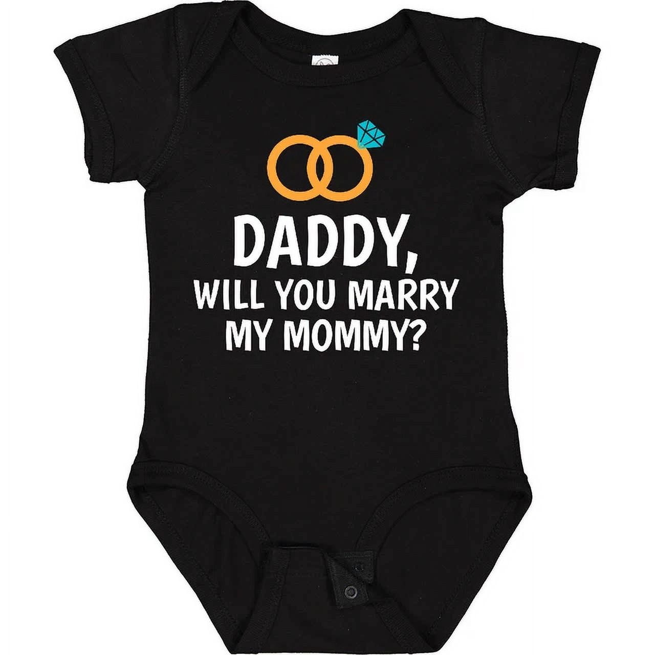 Baby Bodysuit BELLA CANVAS Daddy Will You Marry My Mommy With Rings For Proposal Baby Bodysuit ...