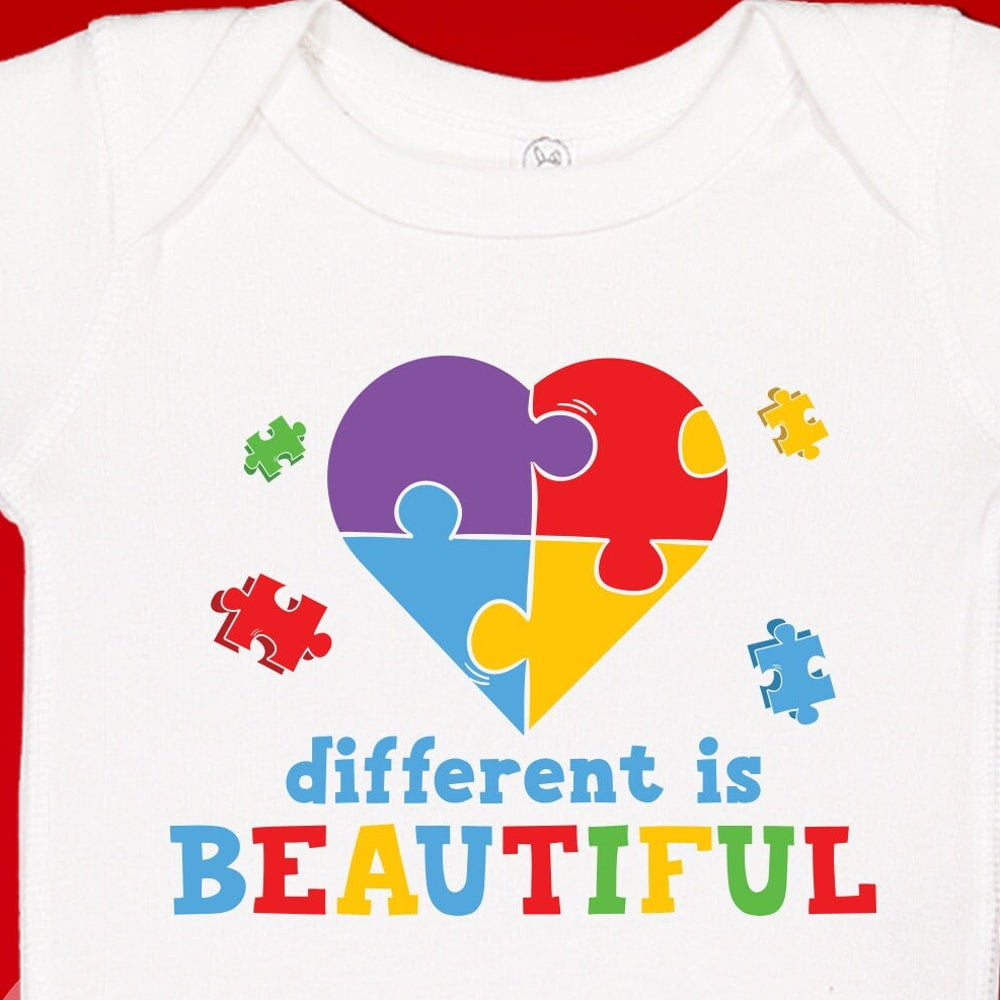 Baby Bodysuit BELLA CANVAS Different Is Beautiful Autism Onesie Baby ...