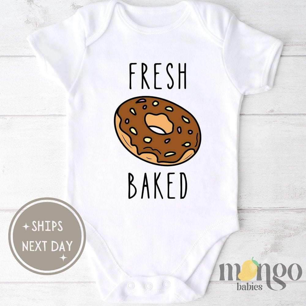 Baby Bodysuit BELLA CANVAS Donut Baby Onesies Fresh Baked Donut Baby ...
