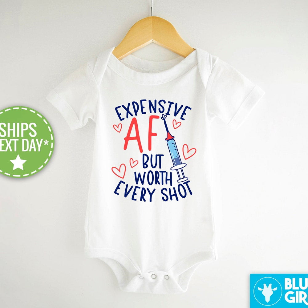 Baby Bodysuit BELLA CANVAS Expensive Af But Worth Every Shot Ivf Onesie ...