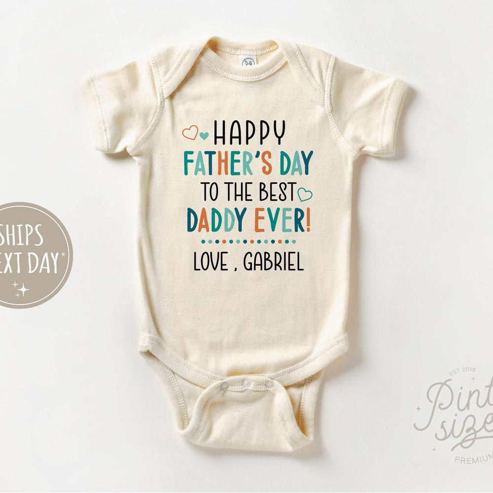 Baby Bodysuit BELLA CANVAS Father'S Day Baby Onesie - I Love My Dad Baby Onesie - Retro Boys ...
