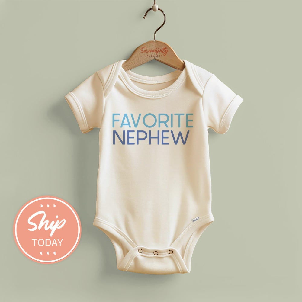 Baby Bodysuit BELLA CANVAS Favorite Nephew Baby Onesies Brand, Cute ...