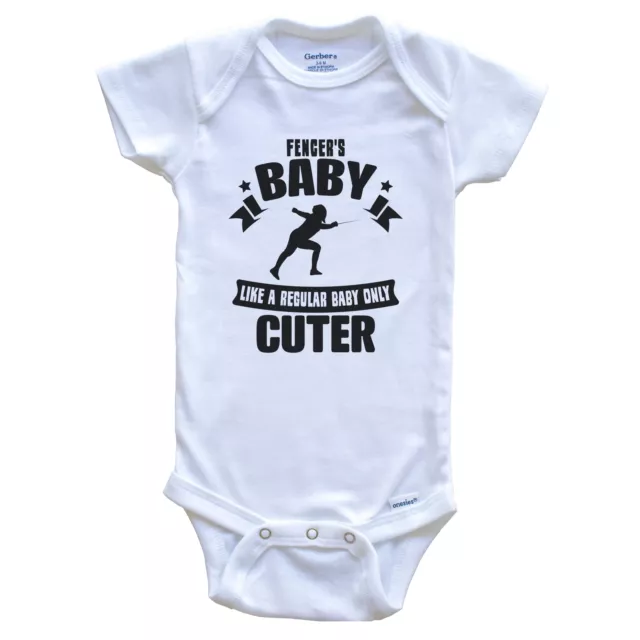 Baby Bodysuit BELLA CANVAS Fencer'S Baby Like A Regular Baby Only Cuter ...